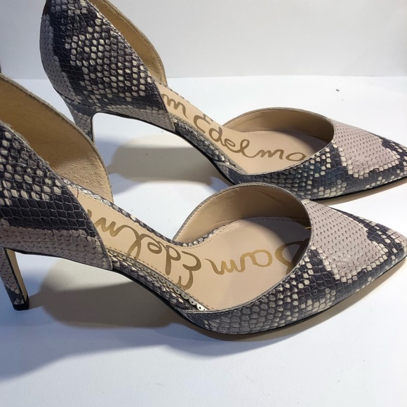 Sam Edelman | Shoes | Sam Edelman Faux Snakeskin Leather 2 Heels | Poshmark